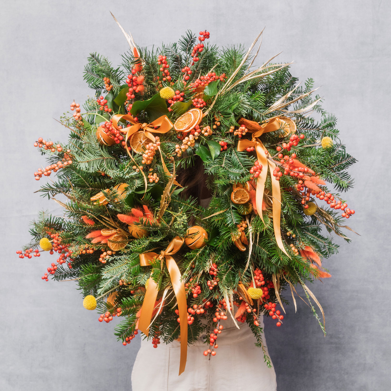 Clementine Christmas Wreath - go.botanica bespoke florist